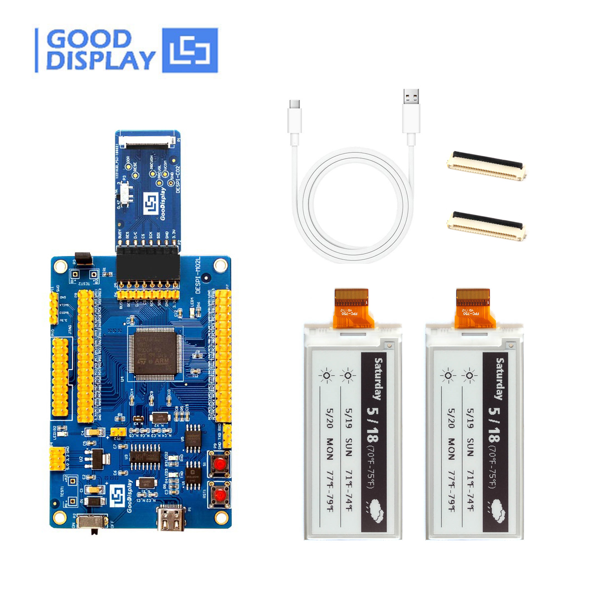STM32 E-Ink 2.9 Inch SPI Electronic Paper Screen Monitor, GDEM029E97 ...