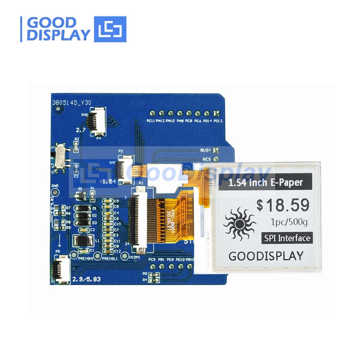 1.54 inch touch eink epaper 200x200 resolution square display with ...