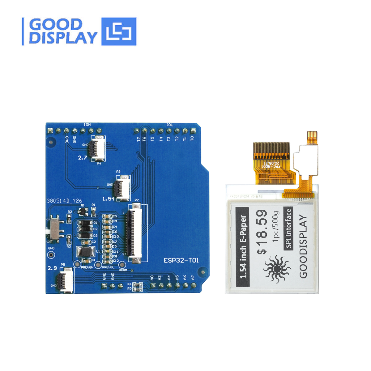 1.54 inch touch eink epaper 200x200 resolution square display with ...