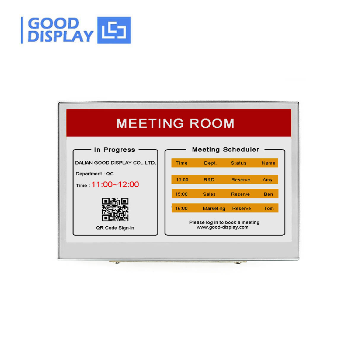 E Ink meeting sign 7.3/7.5-inch color e Paper display smart bluetooth ...