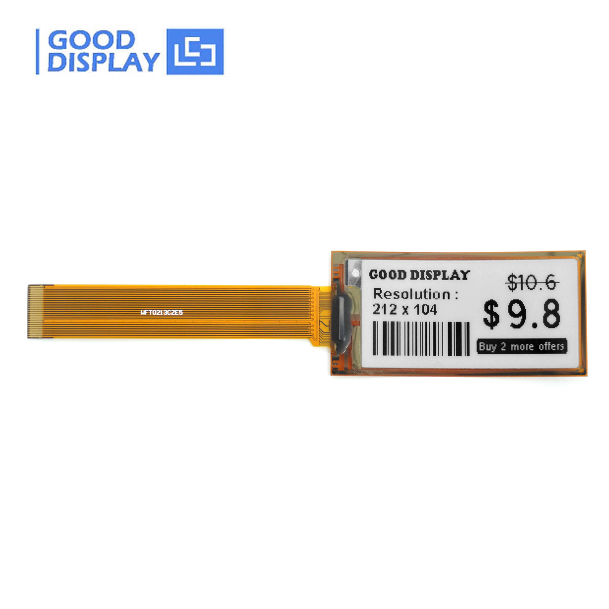 Flexible Monochrome ePaper Display Ultra-Thin E-Ink Screen 212x104 ...