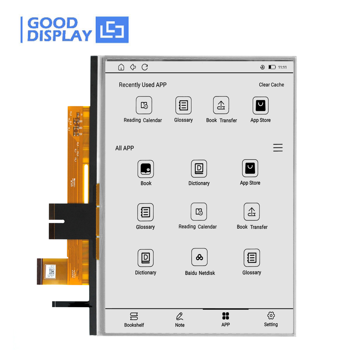 10.3" Front-Lit E Ink Display with Touchscreen Capability1404×1872 HD E ...