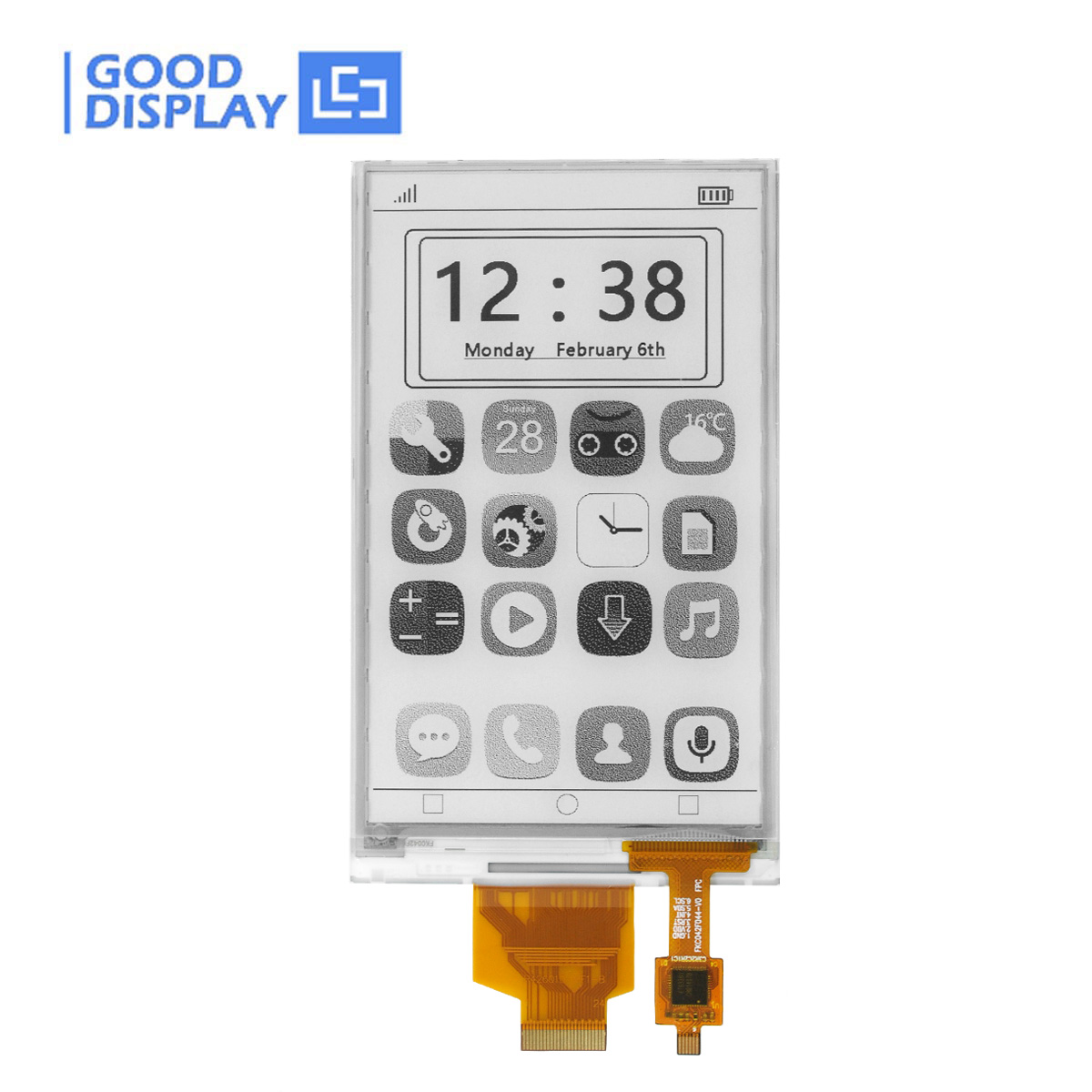 4.26" E Ink Capacitive Touch Screen High Res 219 PPI 4-Gray E-Paper Display