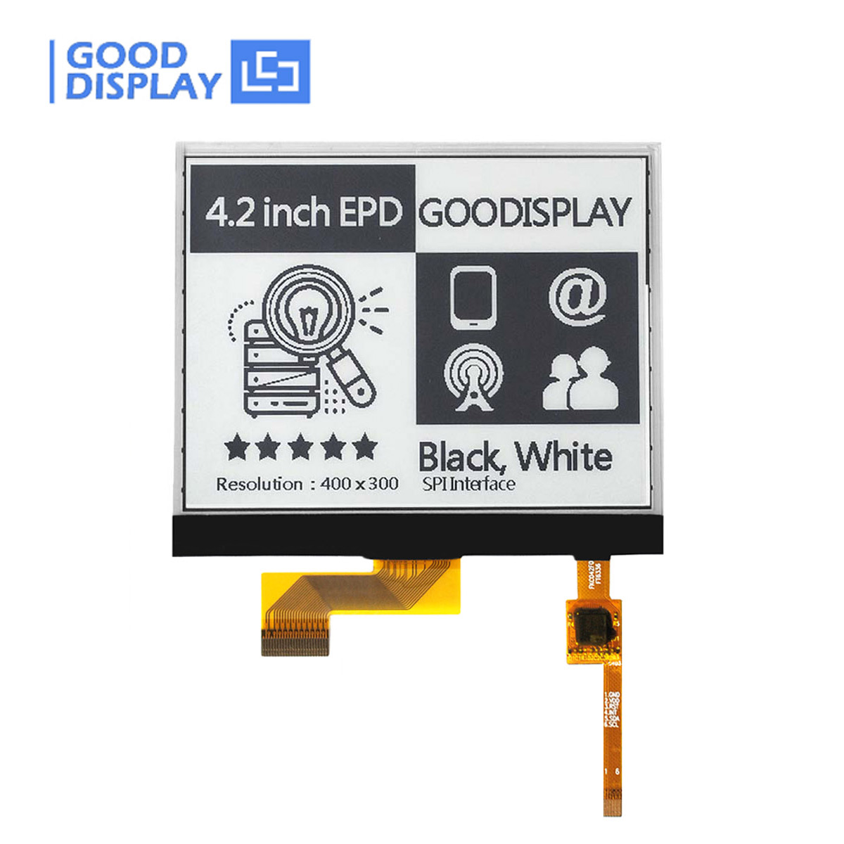 4.2inch Touch E-Paper E-Ink Displays HAT 0.3s Partial Update 400×300 ...