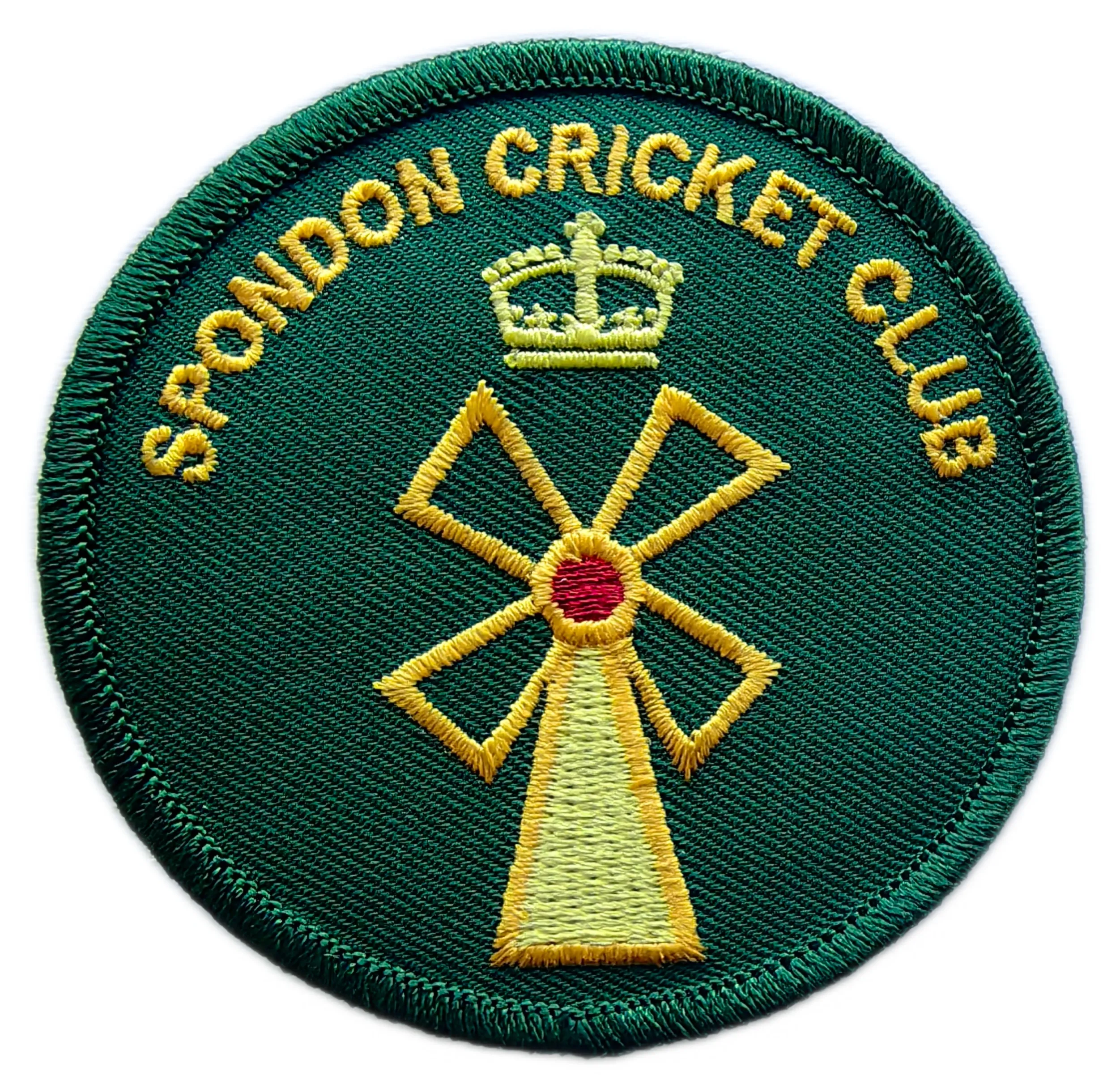 Spondon Cricket Club Embroidered Patch | 2.8" W x 2.8" H Custom Emblem ...