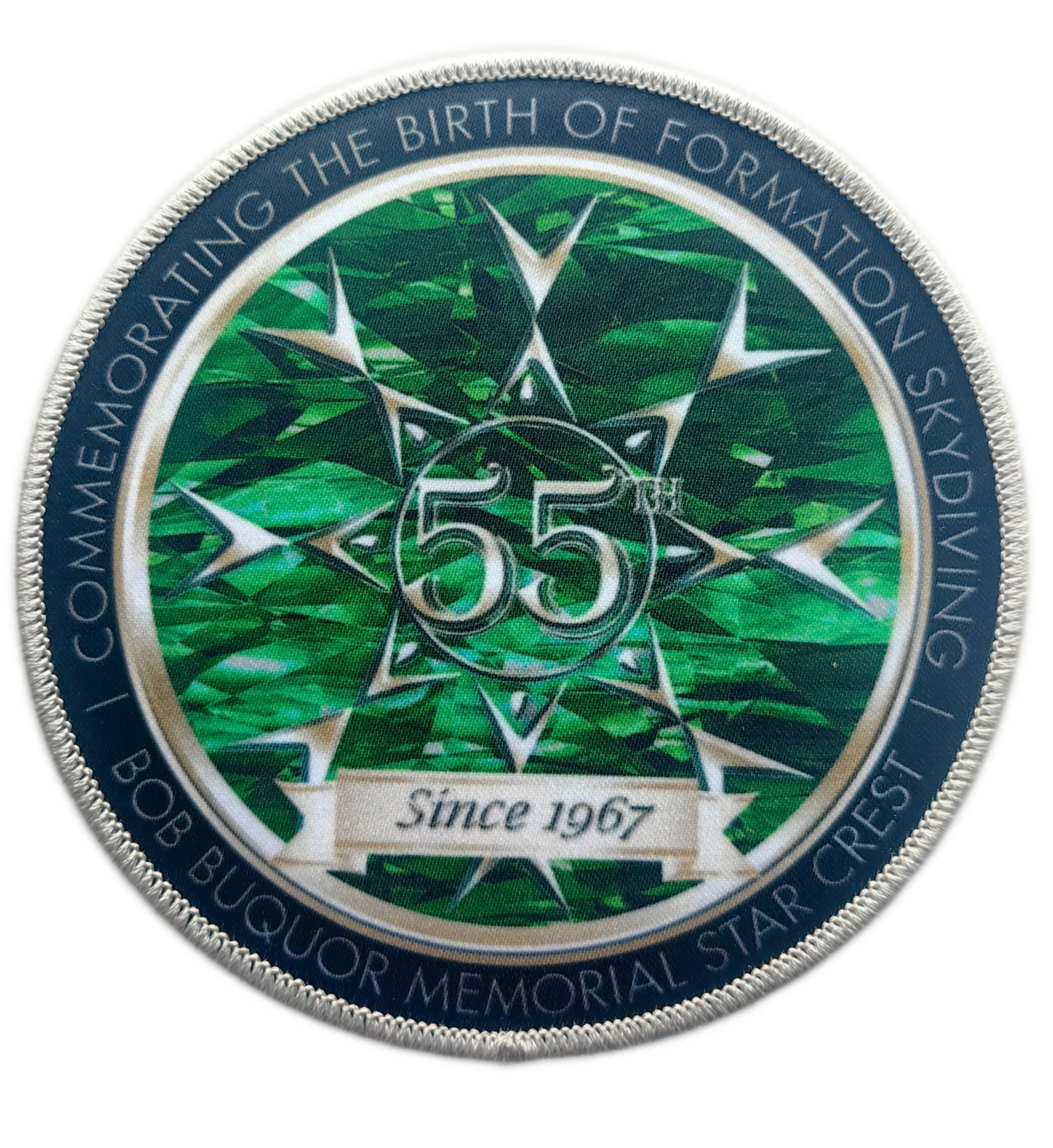 Bob Buquor 55th Anniversary Sublimated Patch | Skydiving Memorial Star