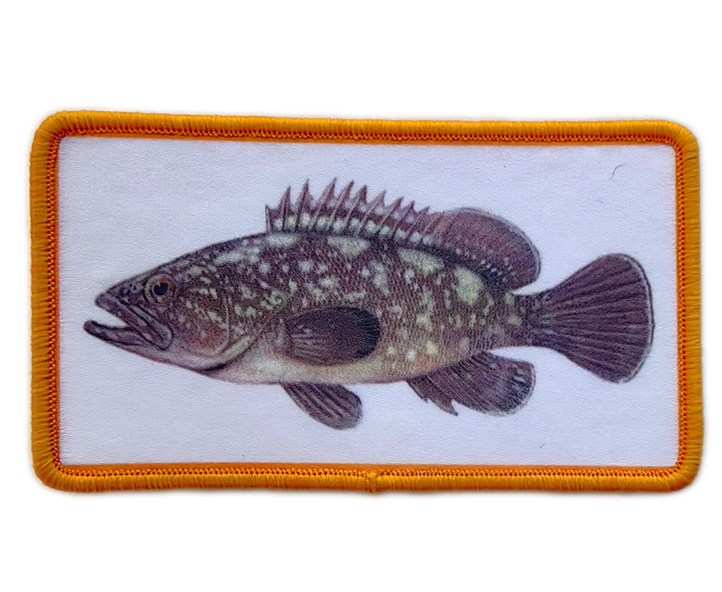 Custom Grouper Fish Patch | Saltwater Fishing Photo-Realistic