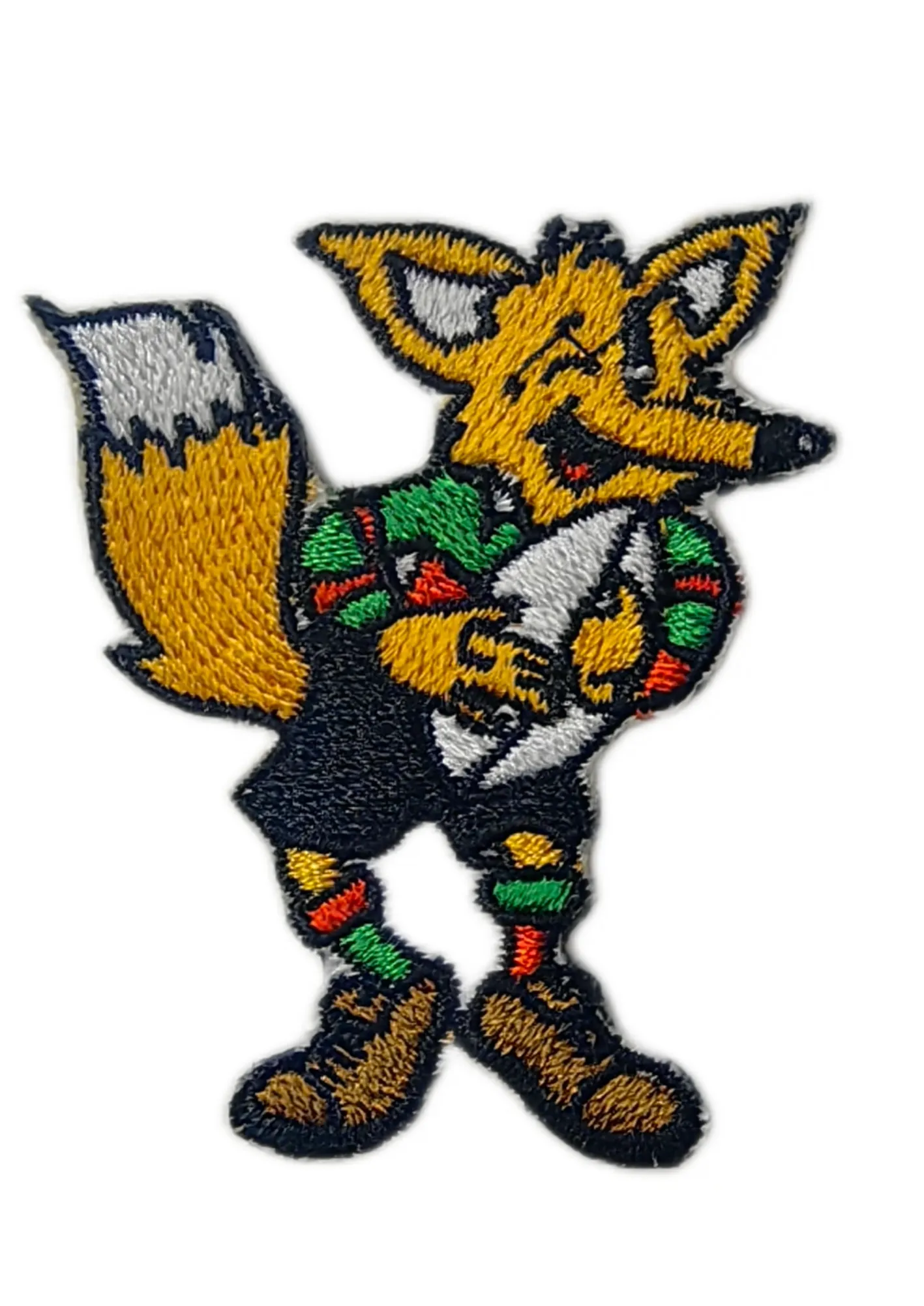 Custom Rugby Fox Mascot Embroidered Patch | Sports Team Sample