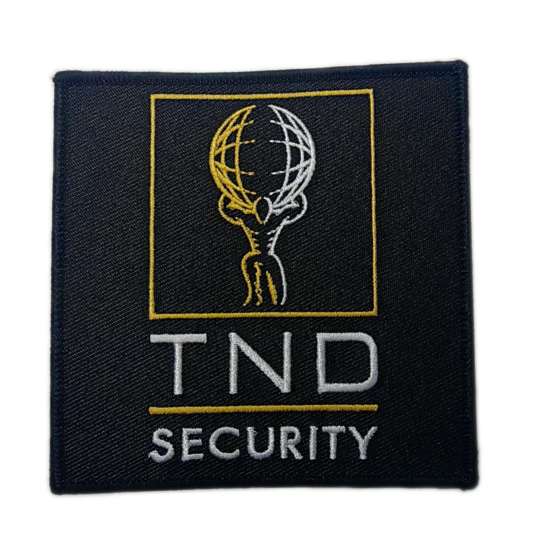 "TND Security" Corporate Logo Embroidered Patch | Security Uniform