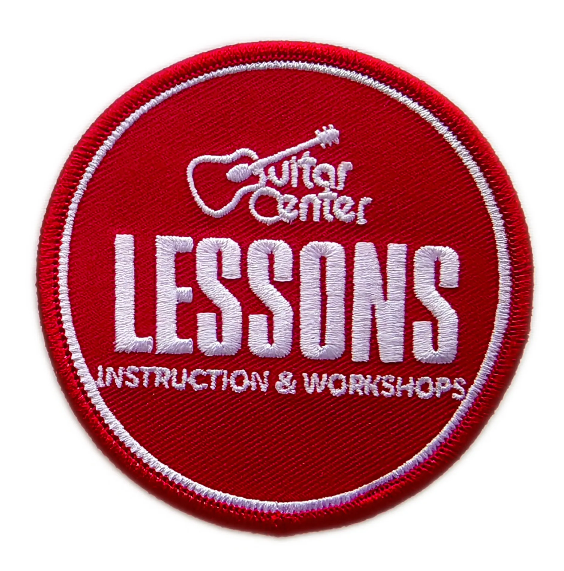 Custom Guitar Center Lessons Patch | Music Education Embroidered Badge