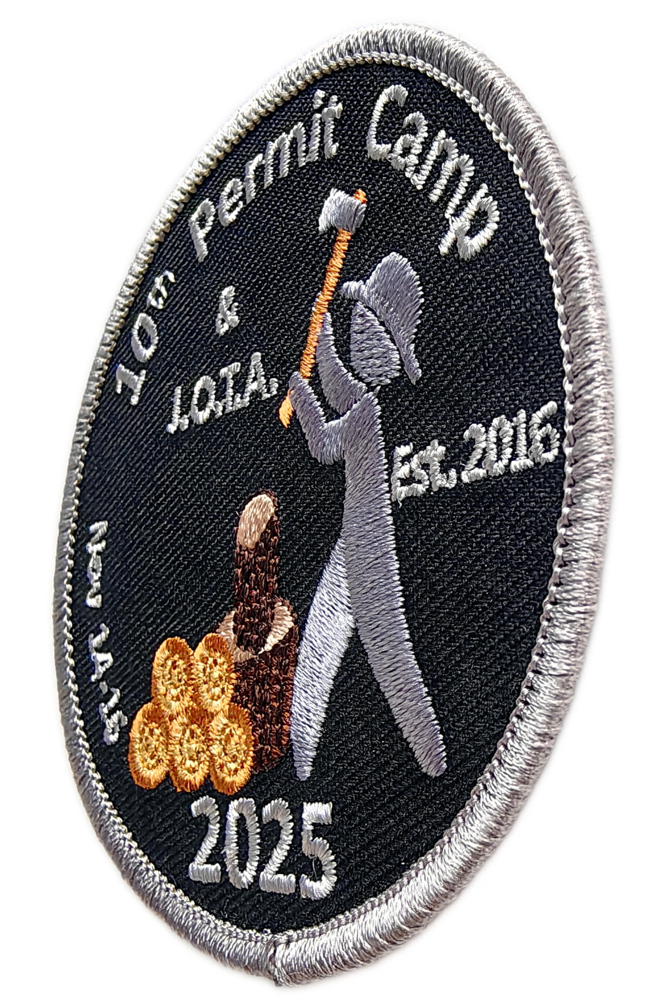 Custom IOTA Permit Camp Patch | 10th Anniversary Amateur Radio Camping