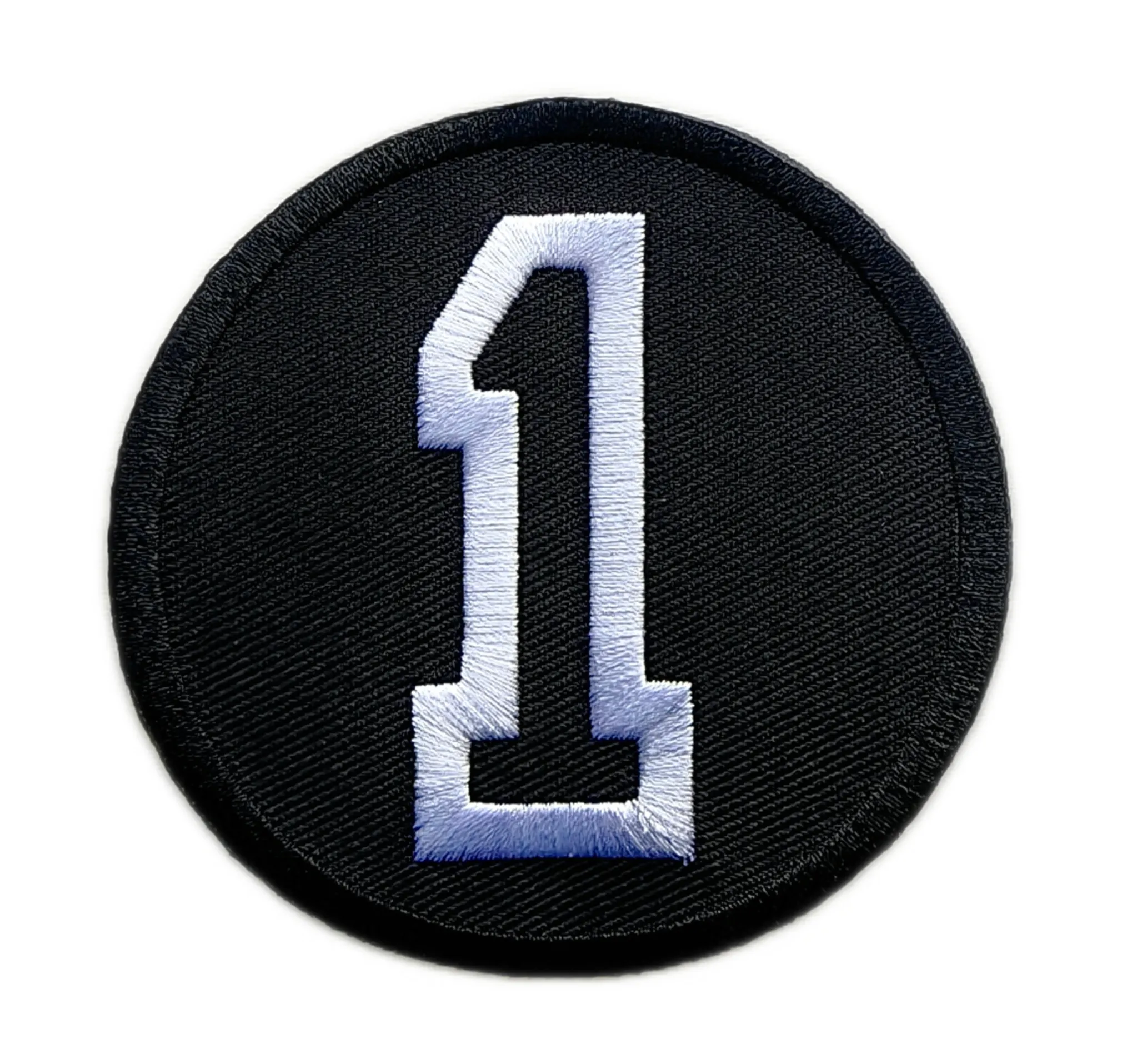 Custom Number 1 Embroidered Patch | Hot Cut Edge | Iron-On