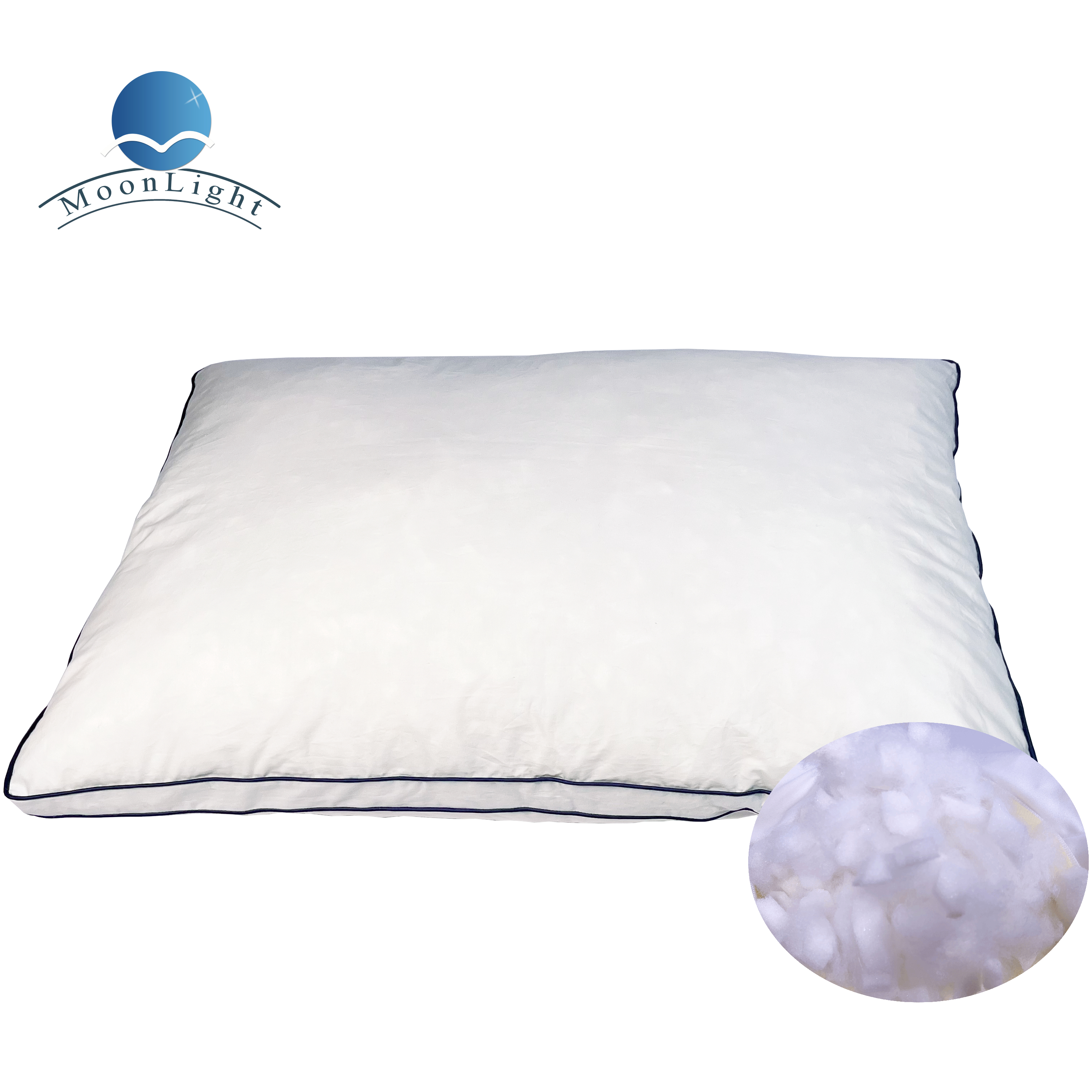 Moonlight Memory Foam Pieces Pillow Neck Support Cotton Cover ...