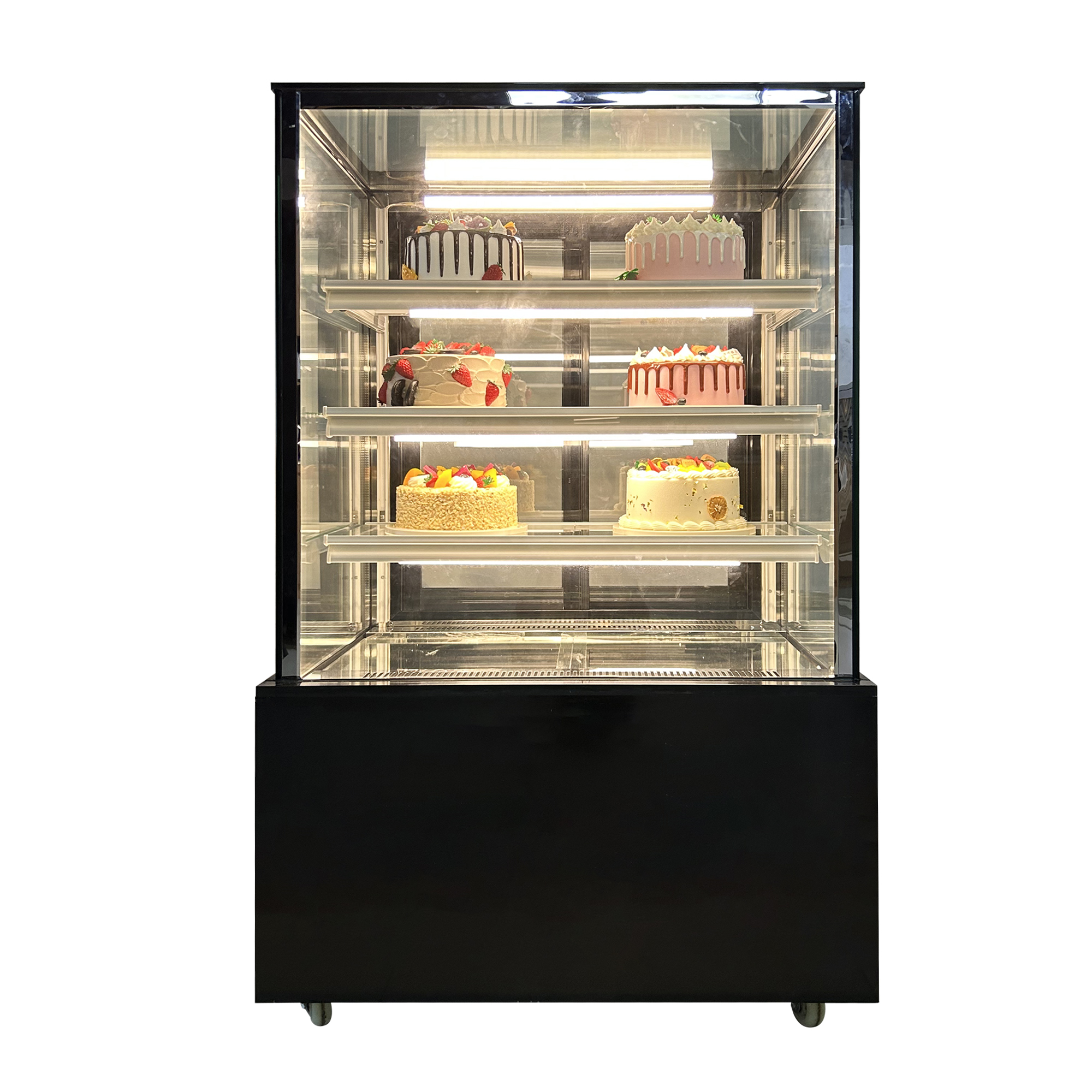 Commercial Rectangle Glass Design Cake Showcase with 2/3 Adjustable ...