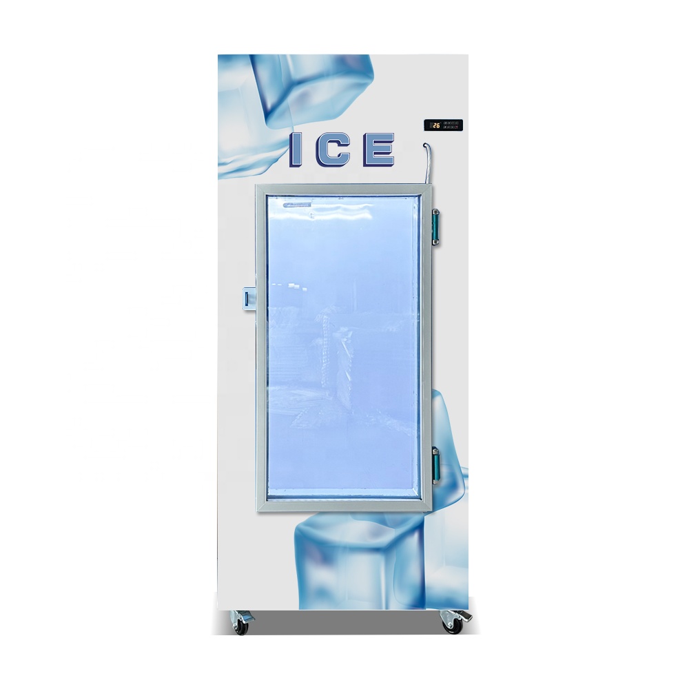 Commercial Glass-Door Ice Storage Freezer with Clear Visibility and ...