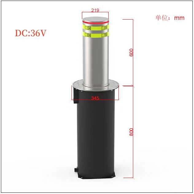 220-GS600 Hydraulic Automatic Bollard | High Security Rising Bollards