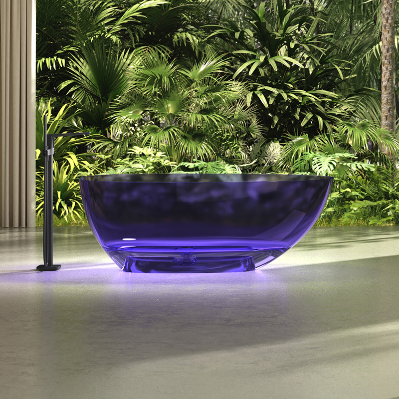 Factory Wholesale Freestanding Clear Resin Bathtub XA-8806T | T&W