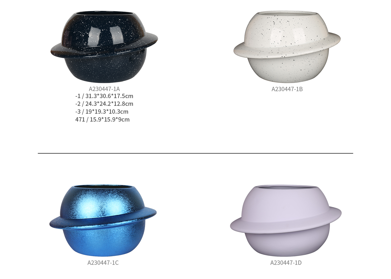 Fun Planet-shaped Ceramic Flower Pot