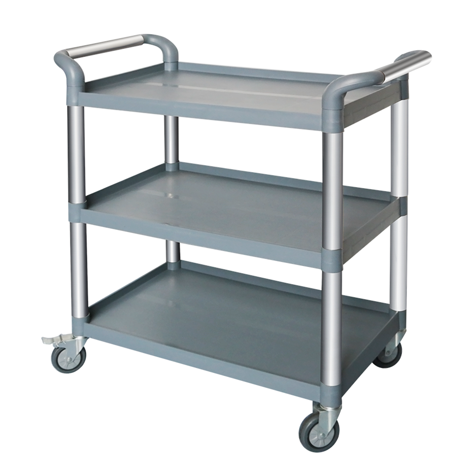 Commercial Catering Plastic Trolley TLTO3 5090 Three Layers with Braked ...